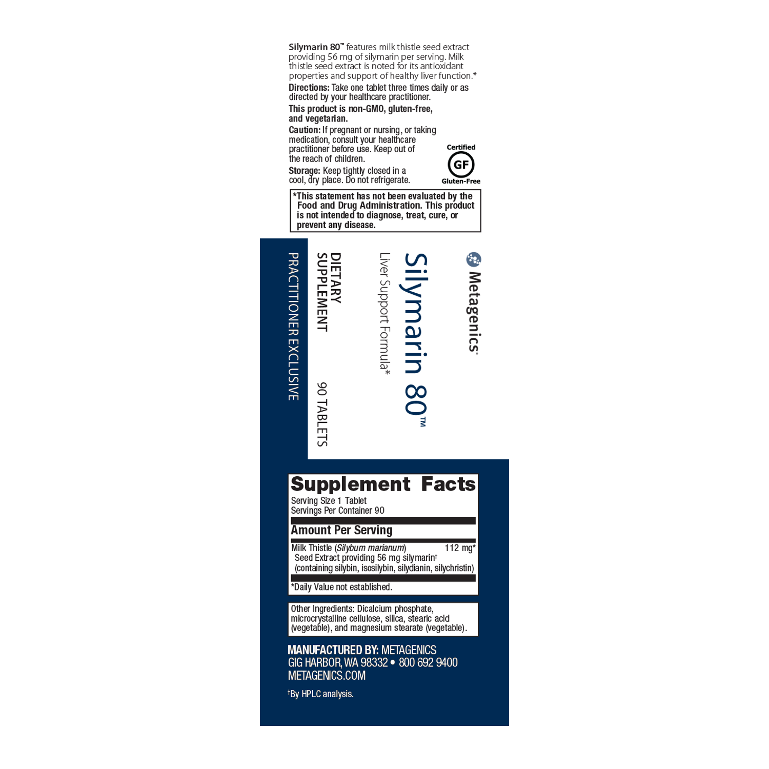 Silymarin 90 Tablets Metagenics - Bodycrafters