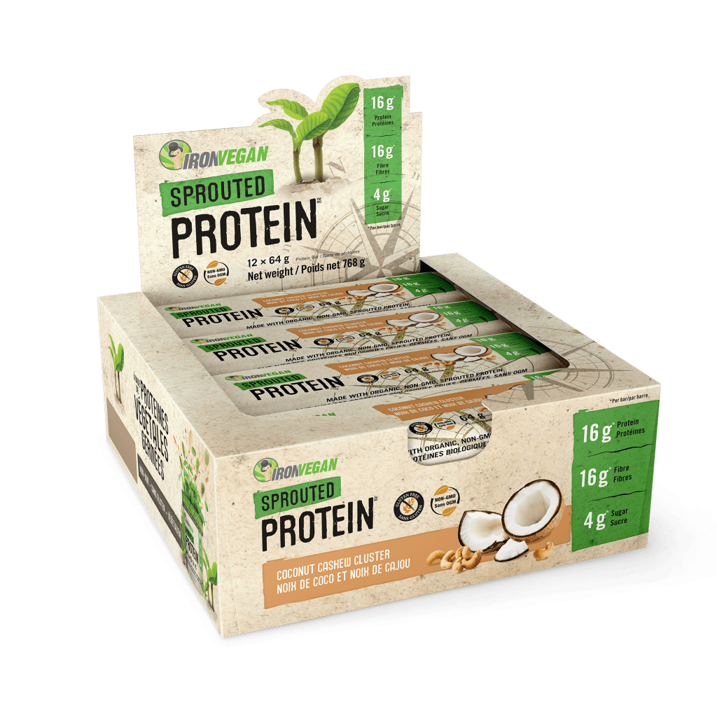 Sprouted Protein Bar - Coconut Cashew 64g x 12 IRON VEGAN - Bodycrafters