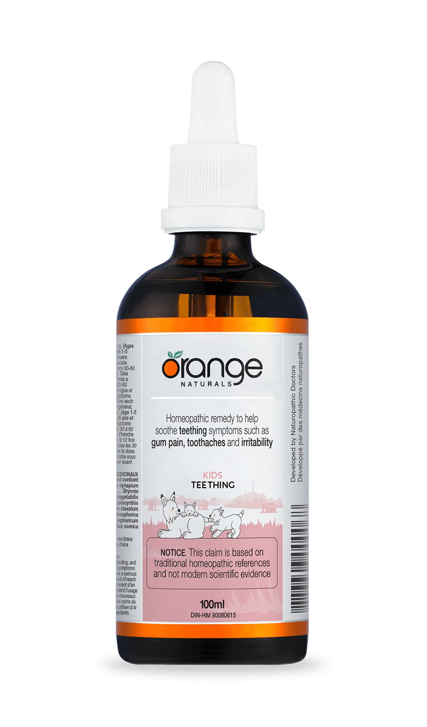 Kids Teething 100ml Orange Naturals - Bodycrafters
