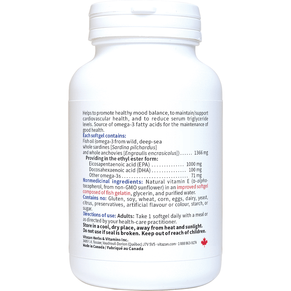 Wild Omega 1000mg EPA + 100 mg DHA VitaZan - Bodycrafters