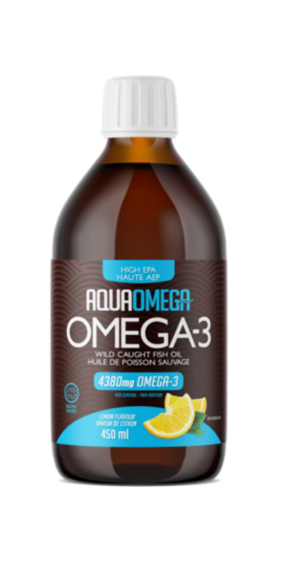 High EPA Omega-3 Lemon 450ml AquaOmega - Bodycrafters